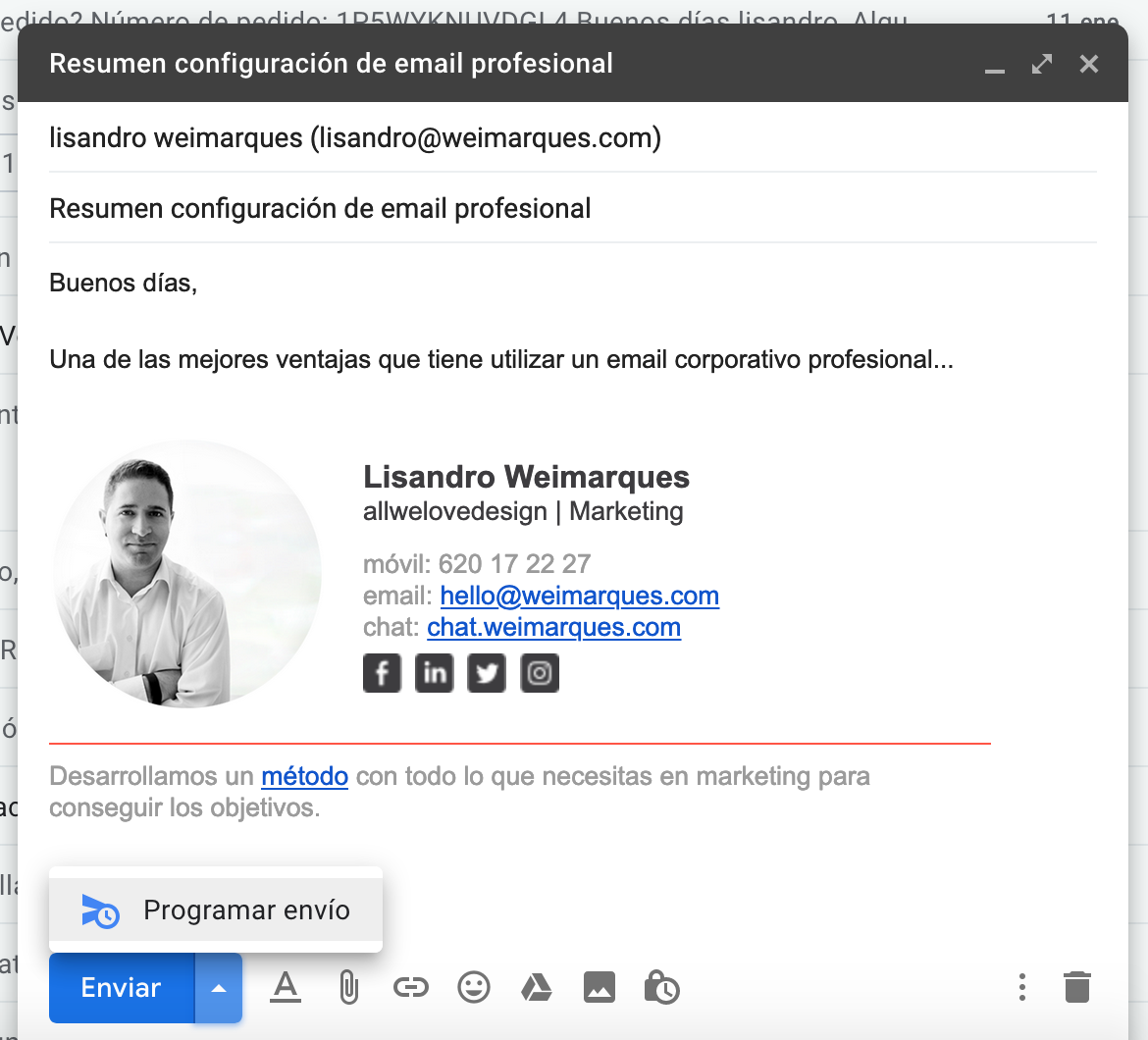 Configurar un email de forma profesional » Lisandro Weimarques